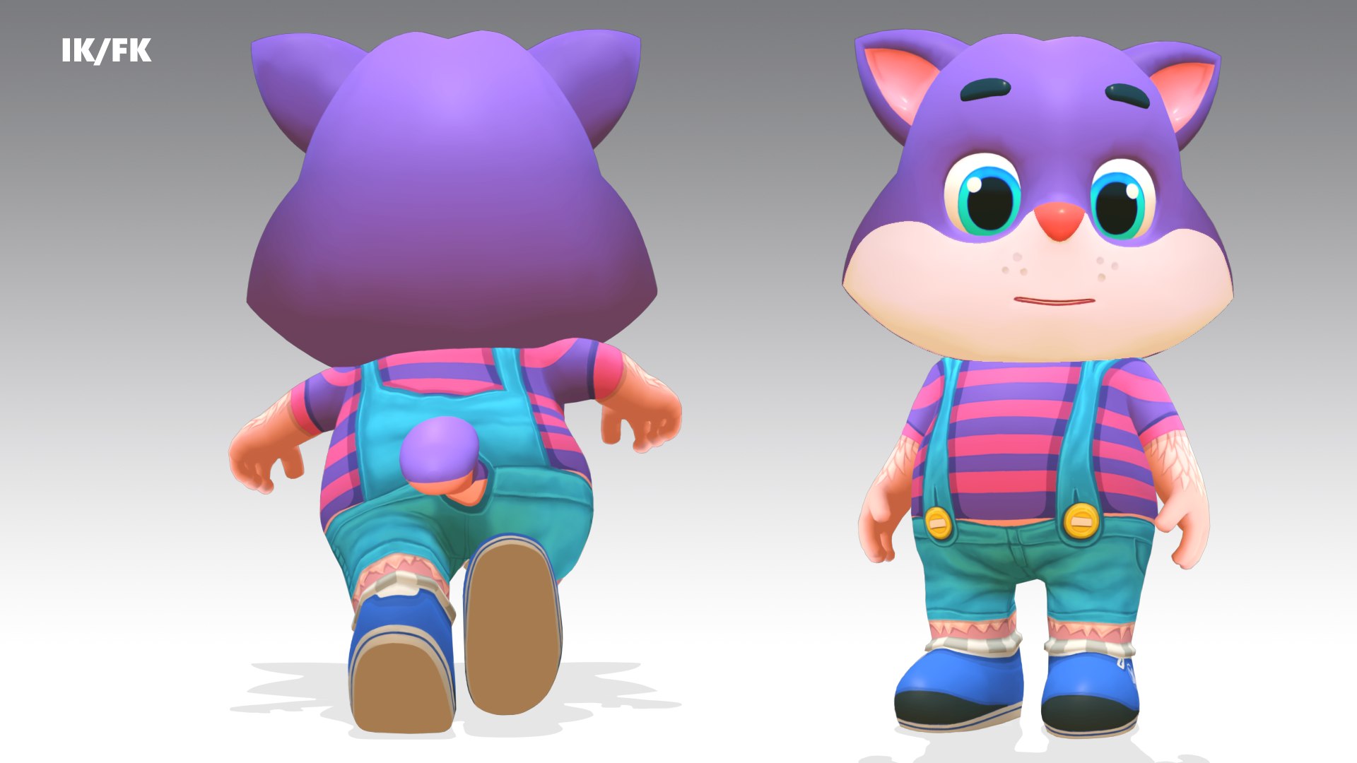 3D Model Cartoon Cat Animations Rig - TurboSquid 1492055