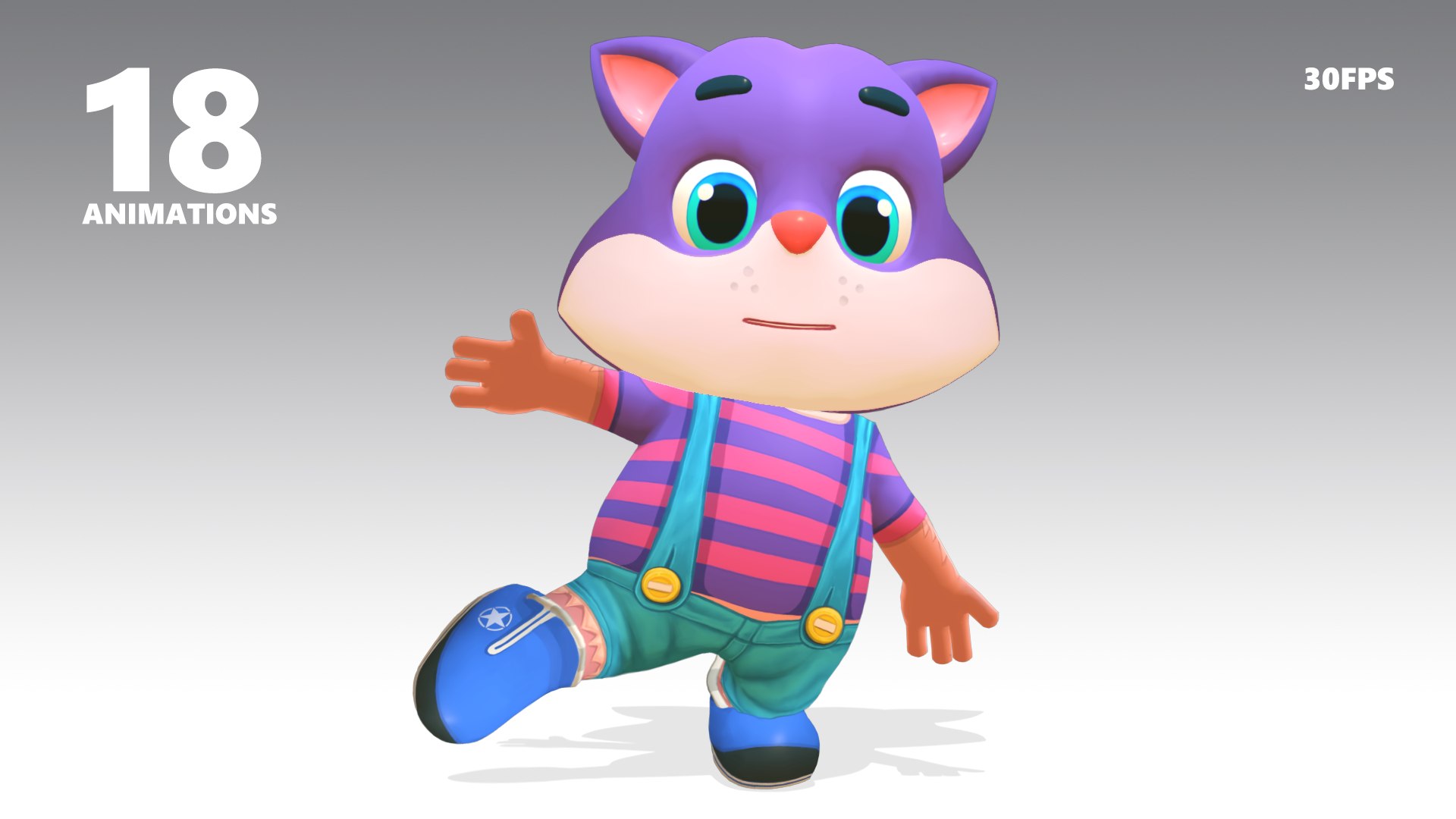 3D model cartoon cat animations rig - TurboSquid 1492055