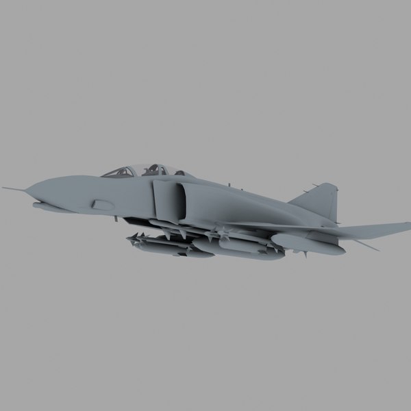 phantom f-4 jet obj