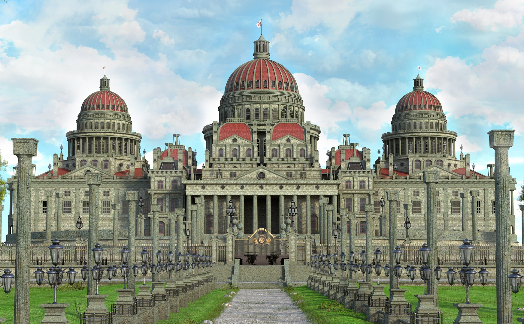 Dome Palace Model - TurboSquid 1451608