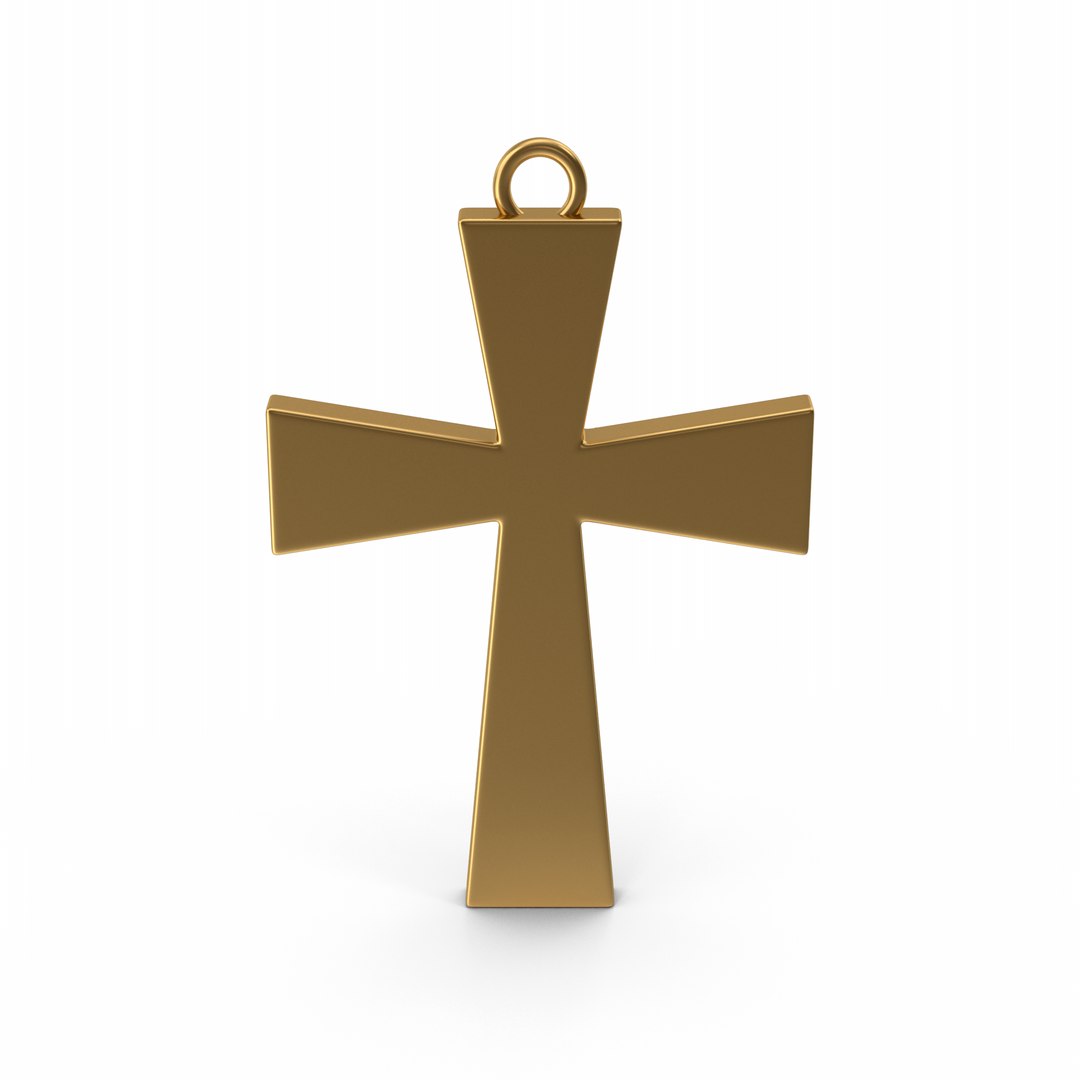 Gold Christian Cross 3d Turbosquid 2228148
