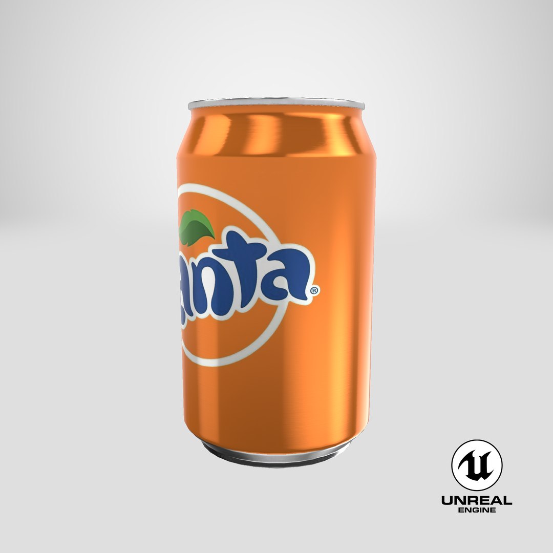 Beverage Can 330 Ml Coca Cola Fanta 3D Model - TurboSquid 1966753