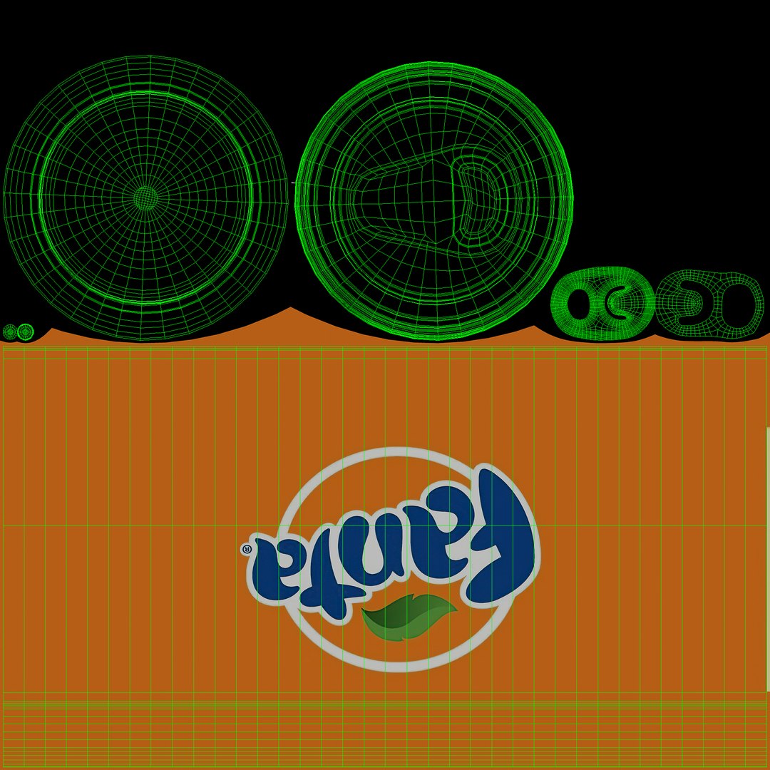 Beverage Can 330 Ml Coca Cola Fanta 3D Model - TurboSquid 1966753