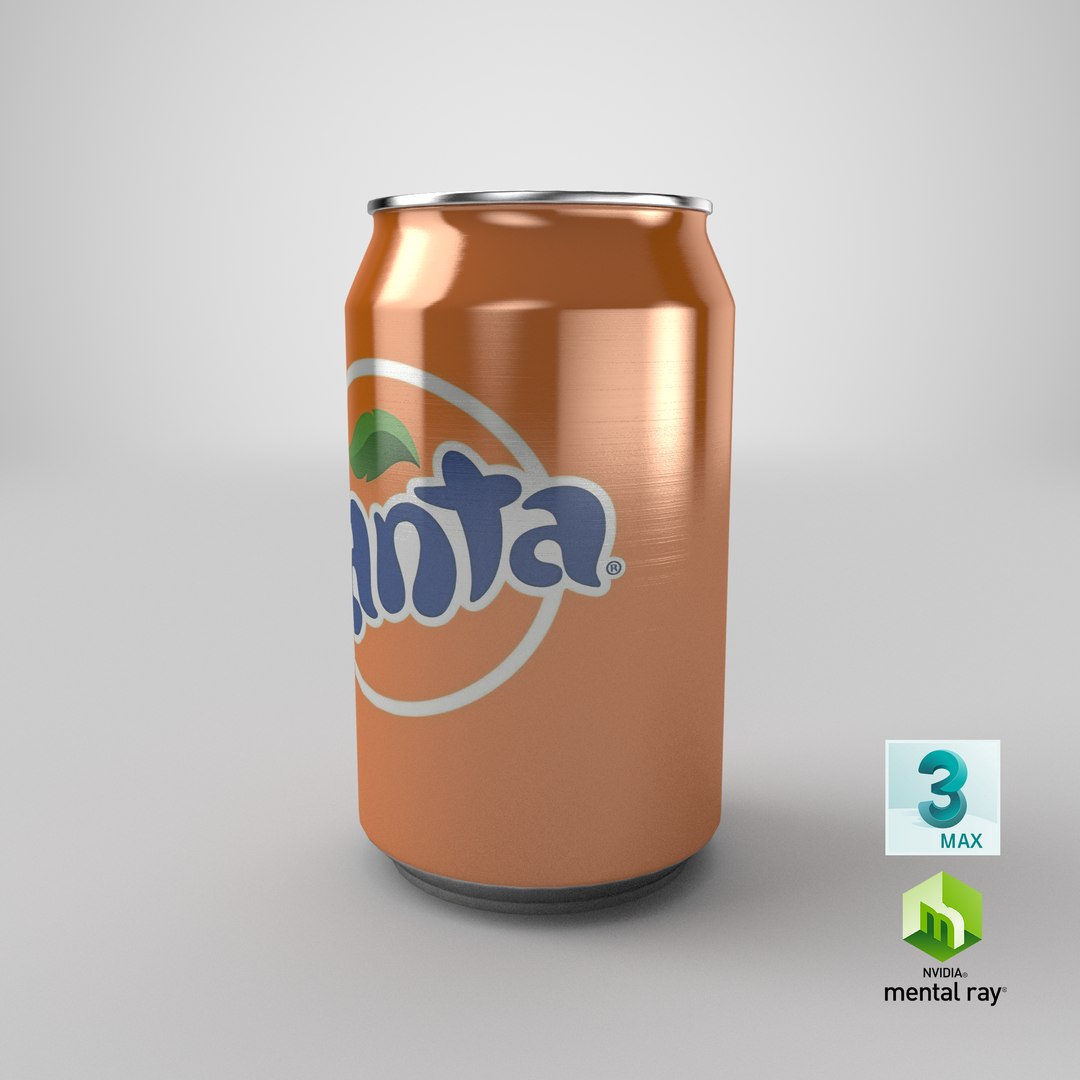 Beverage Can 330 Ml Coca Cola Fanta 3D Model - TurboSquid 1966753
