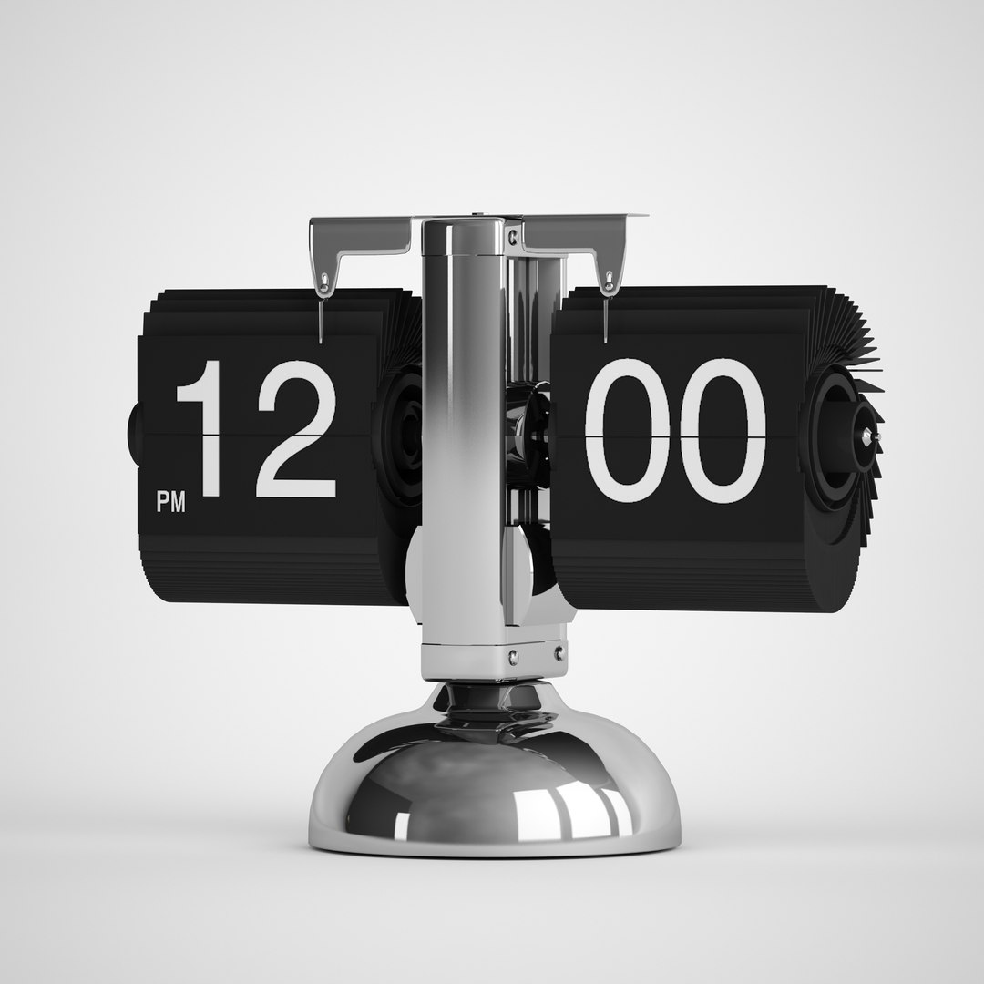 3D Flip Table Clock - TurboSquid 1641381