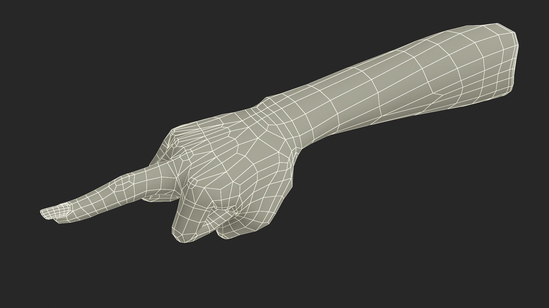 3D Model Female Hand Middle Finger Sign - TurboSquid 2194884