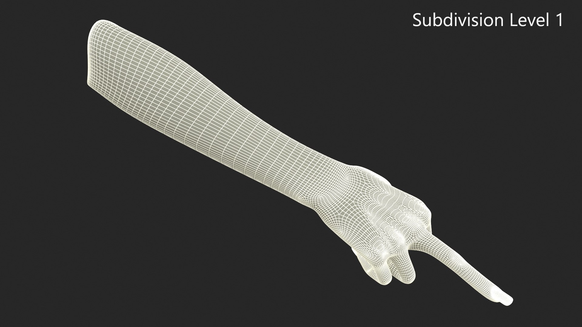 3D Model Female Hand Middle Finger Sign - TurboSquid 2194884