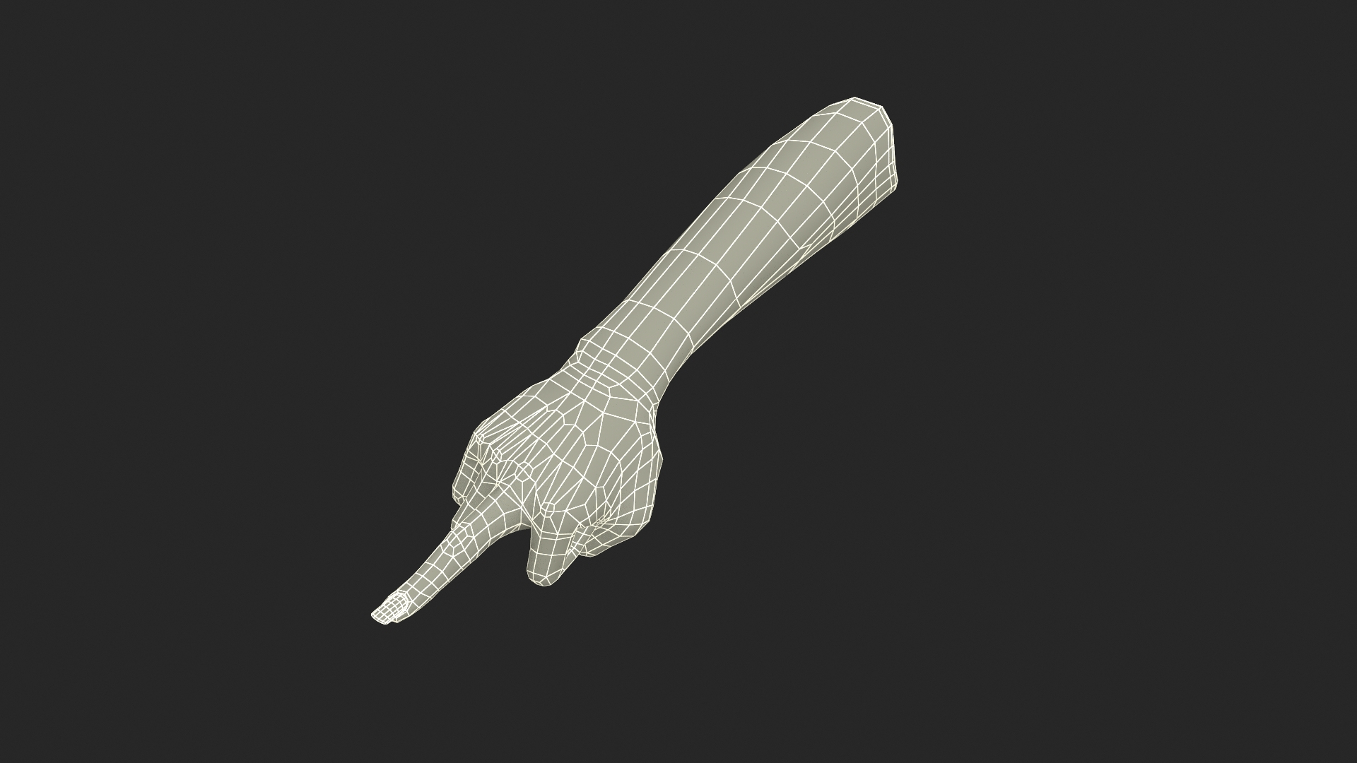 3D Model Female Hand Middle Finger Sign - TurboSquid 2194884