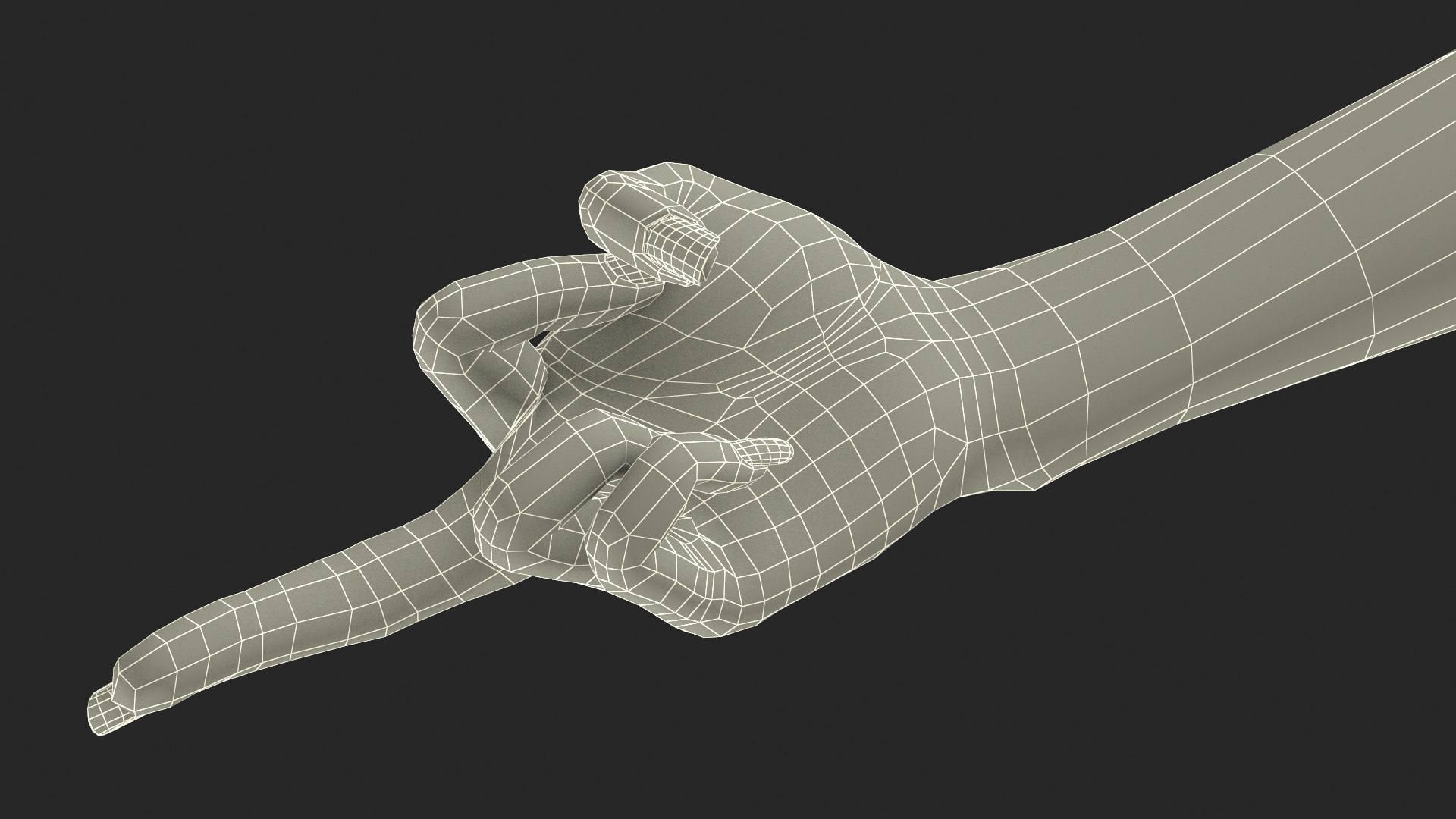 3D Model Female Hand Middle Finger Sign - TurboSquid 2194884