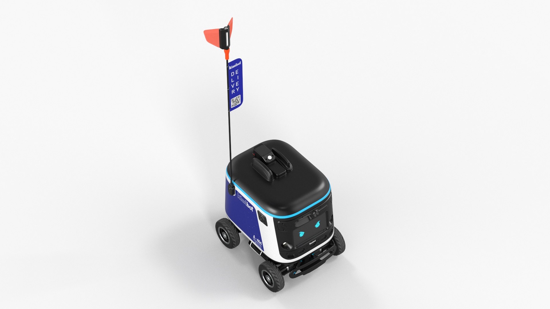 3D Delivery Robot Kiwibot Blue - TurboSquid 2256436