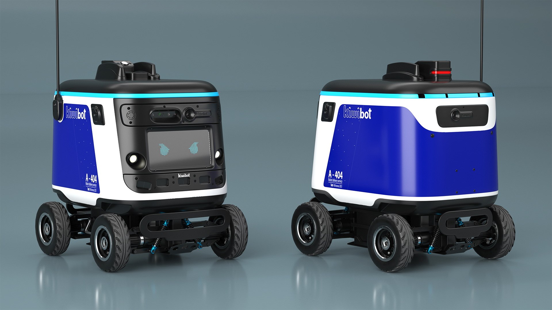 3D Delivery Robot Kiwibot Blue - TurboSquid 2256436