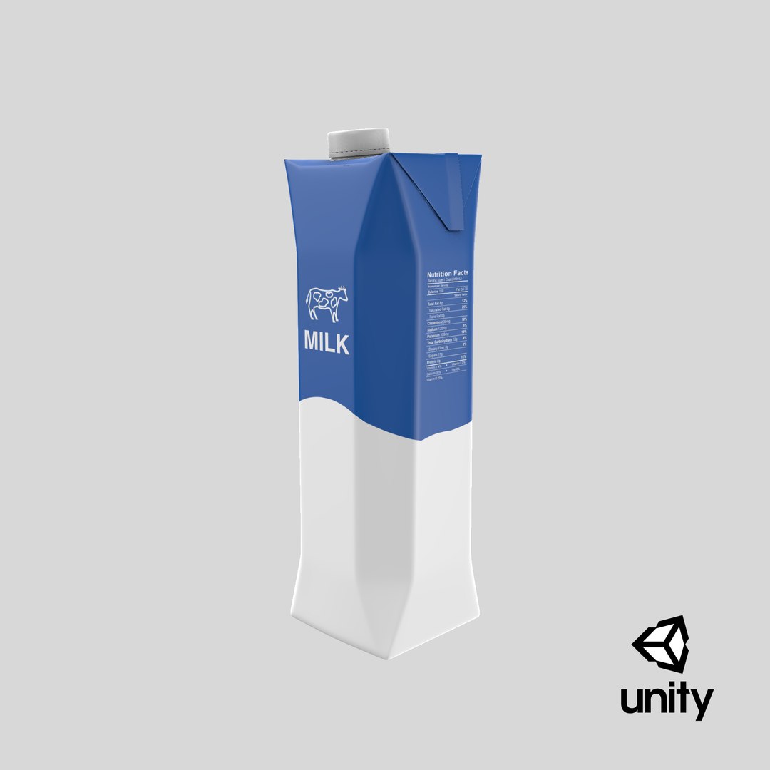 Milk carton 2 model - TurboSquid 1418790