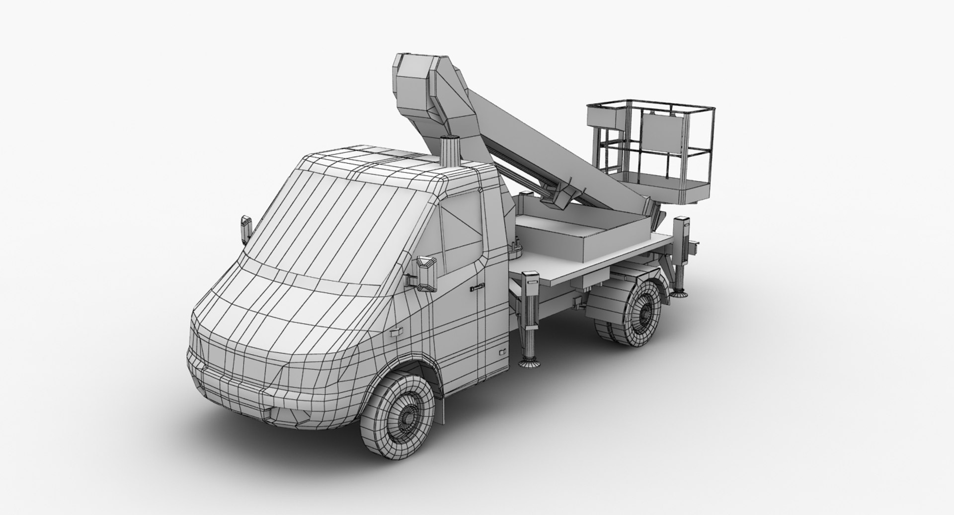 mercedes sprinter crane 3d model
