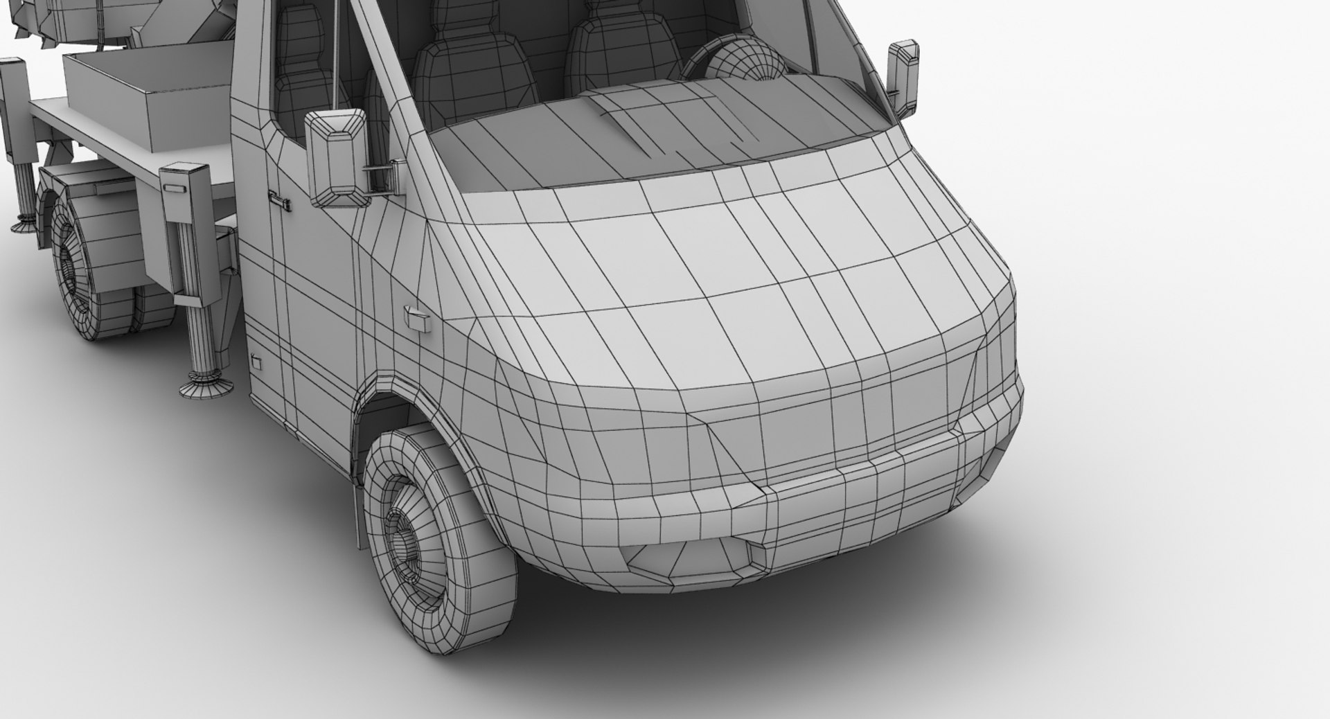 mercedes sprinter crane 3d model