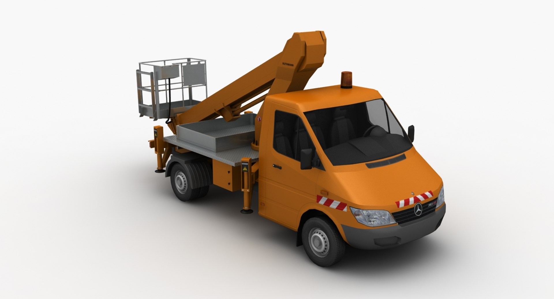 mercedes sprinter crane 3d model
