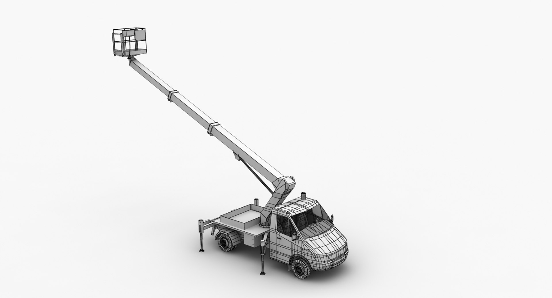 mercedes sprinter crane 3d model
