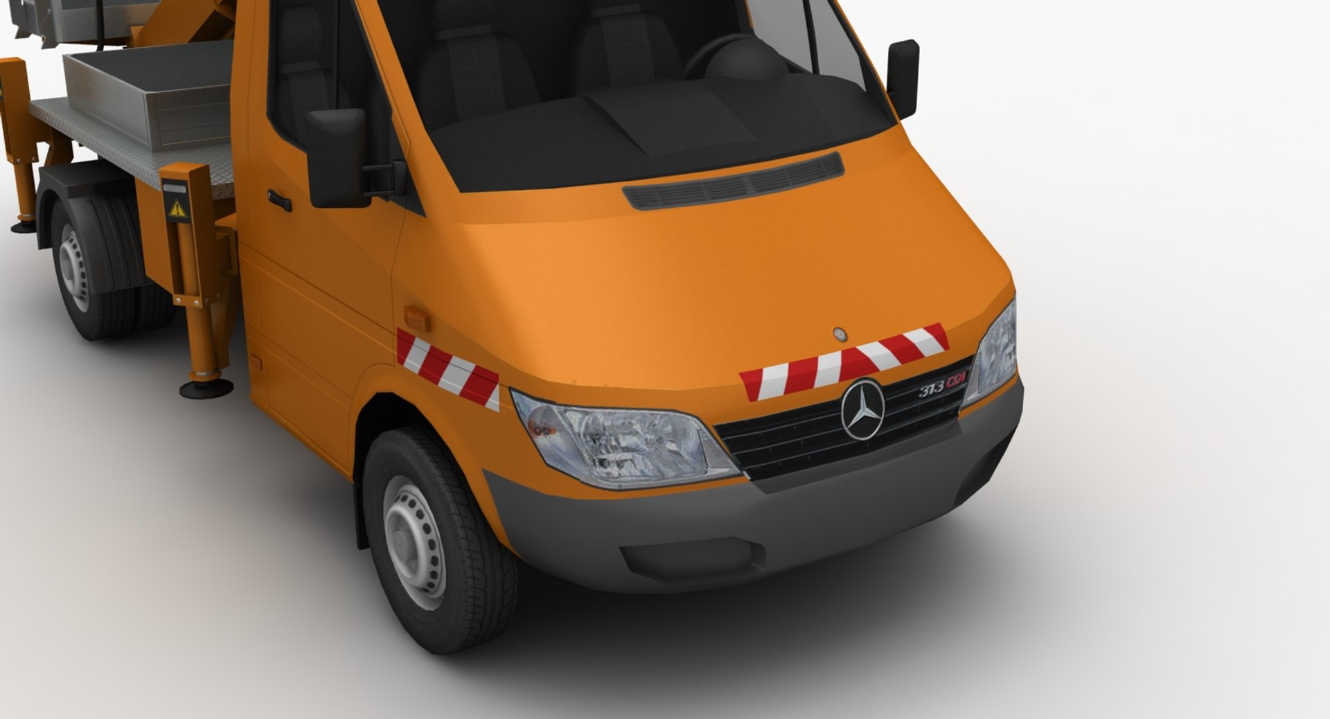 mercedes sprinter crane 3d model