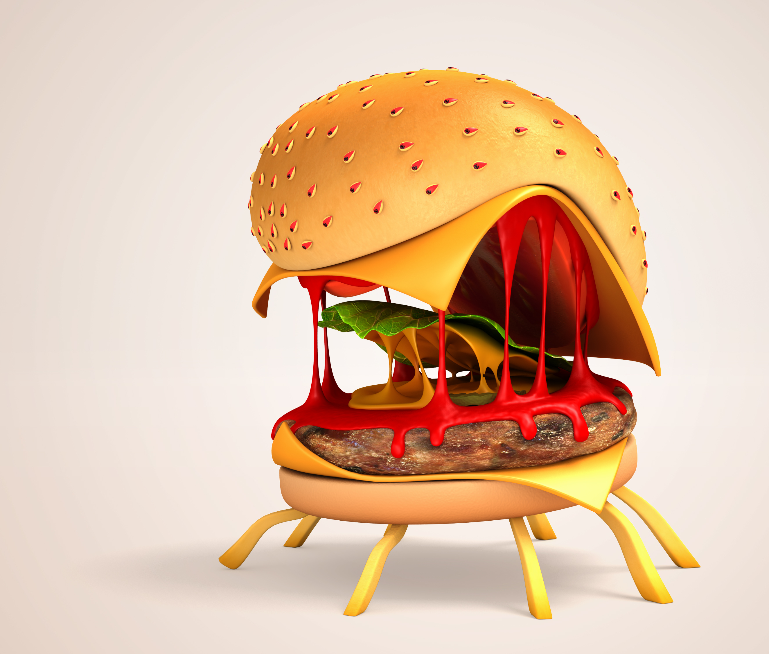 cheese spider monster 3d max