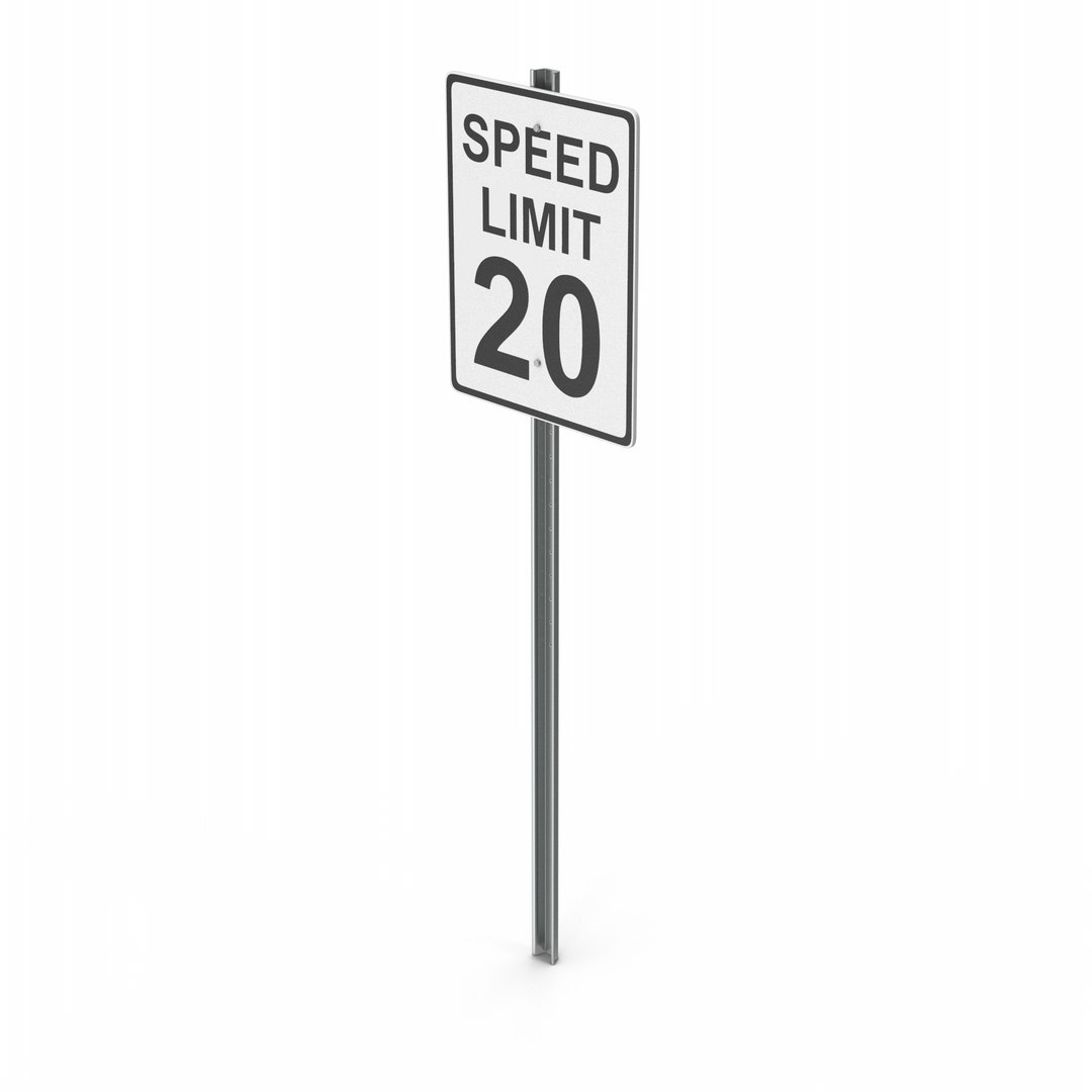 Road Sign Speed Limit 203D模型 - TurboSquid 2045592