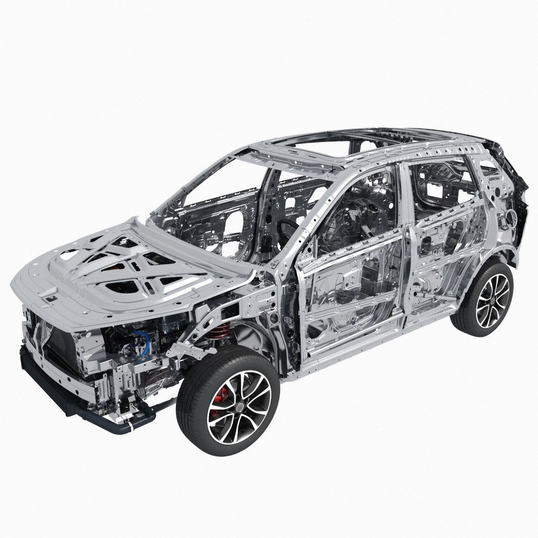 3D Model Hybrid Electric SUV Frame With Chassis - TurboSquid 2234496