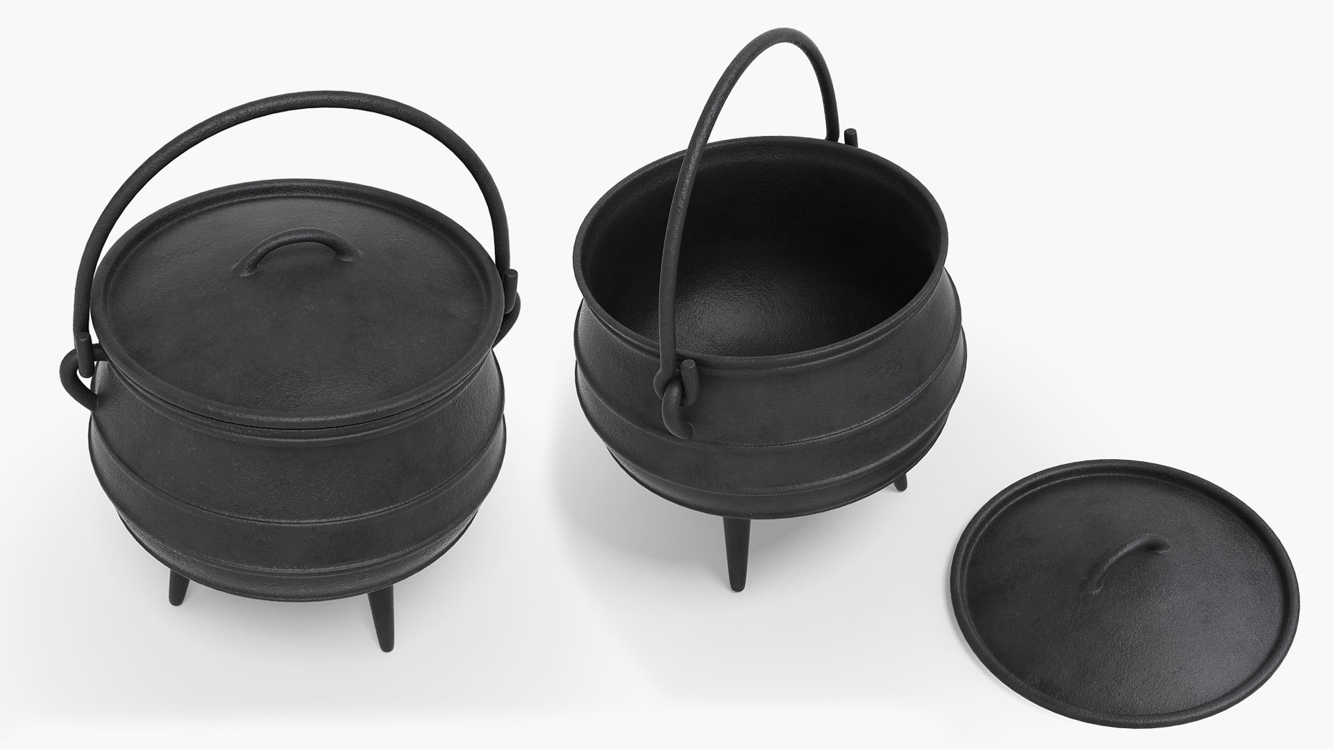 Iron Pots Collection 3D Model - TurboSquid 2345916