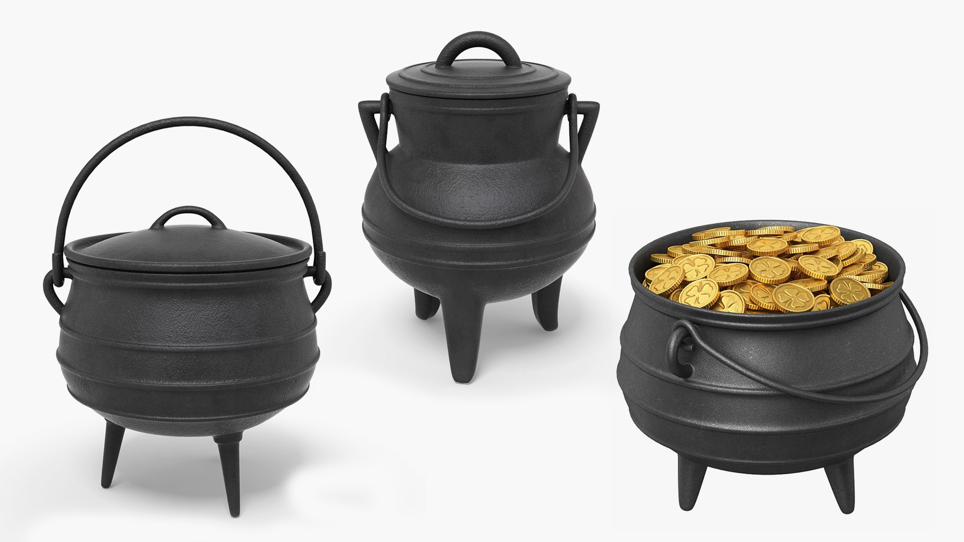 Iron Pots Collection 3D Model - TurboSquid 2345916