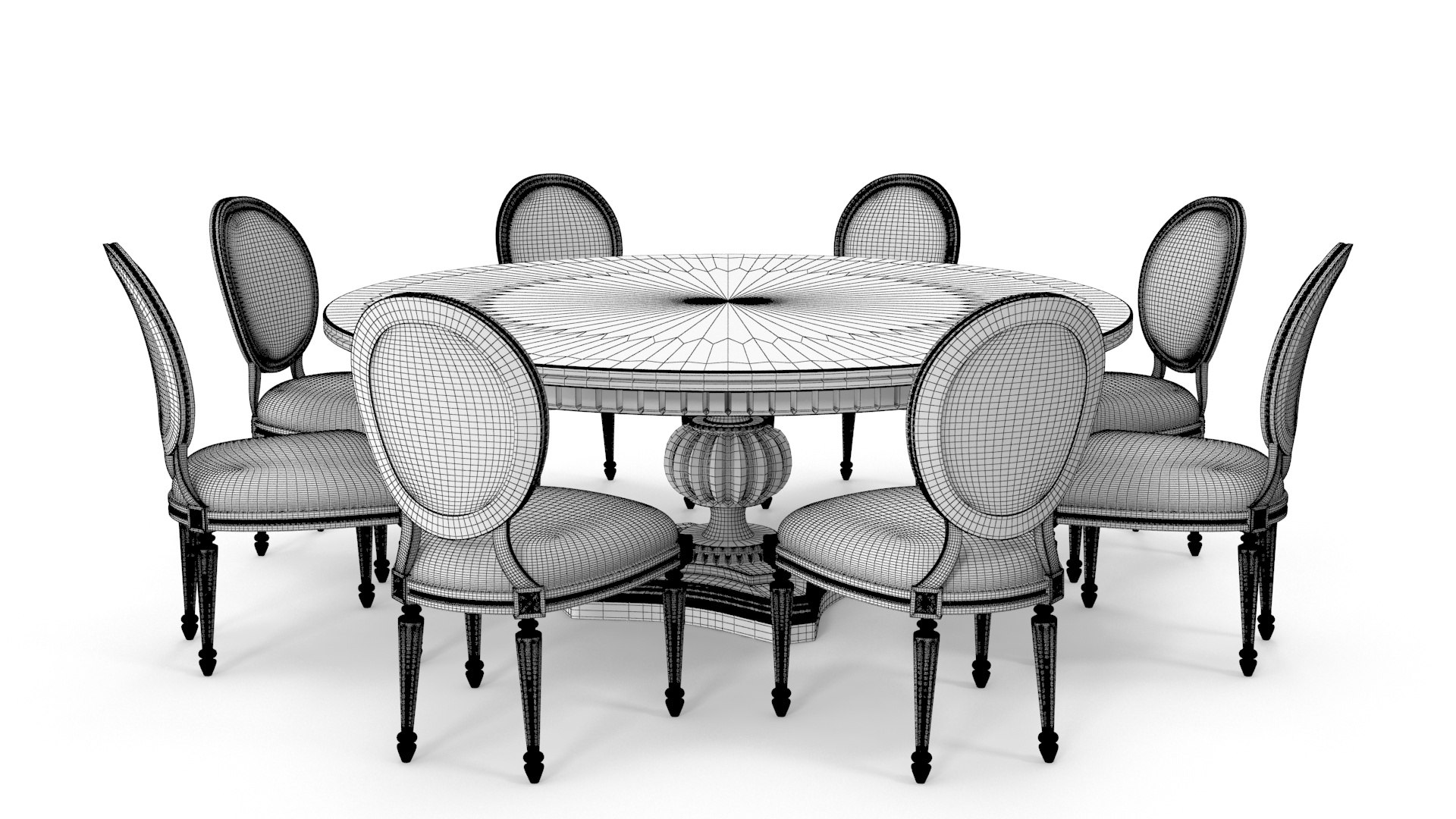 Beige Paint With Red Fabric Velvet Round Dining Table Set For 8 Persons ...