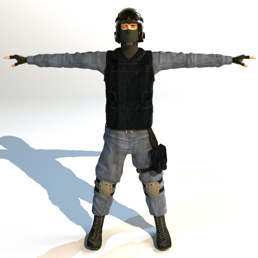 3d Russian Spetsnaz Soldier Rigged Model