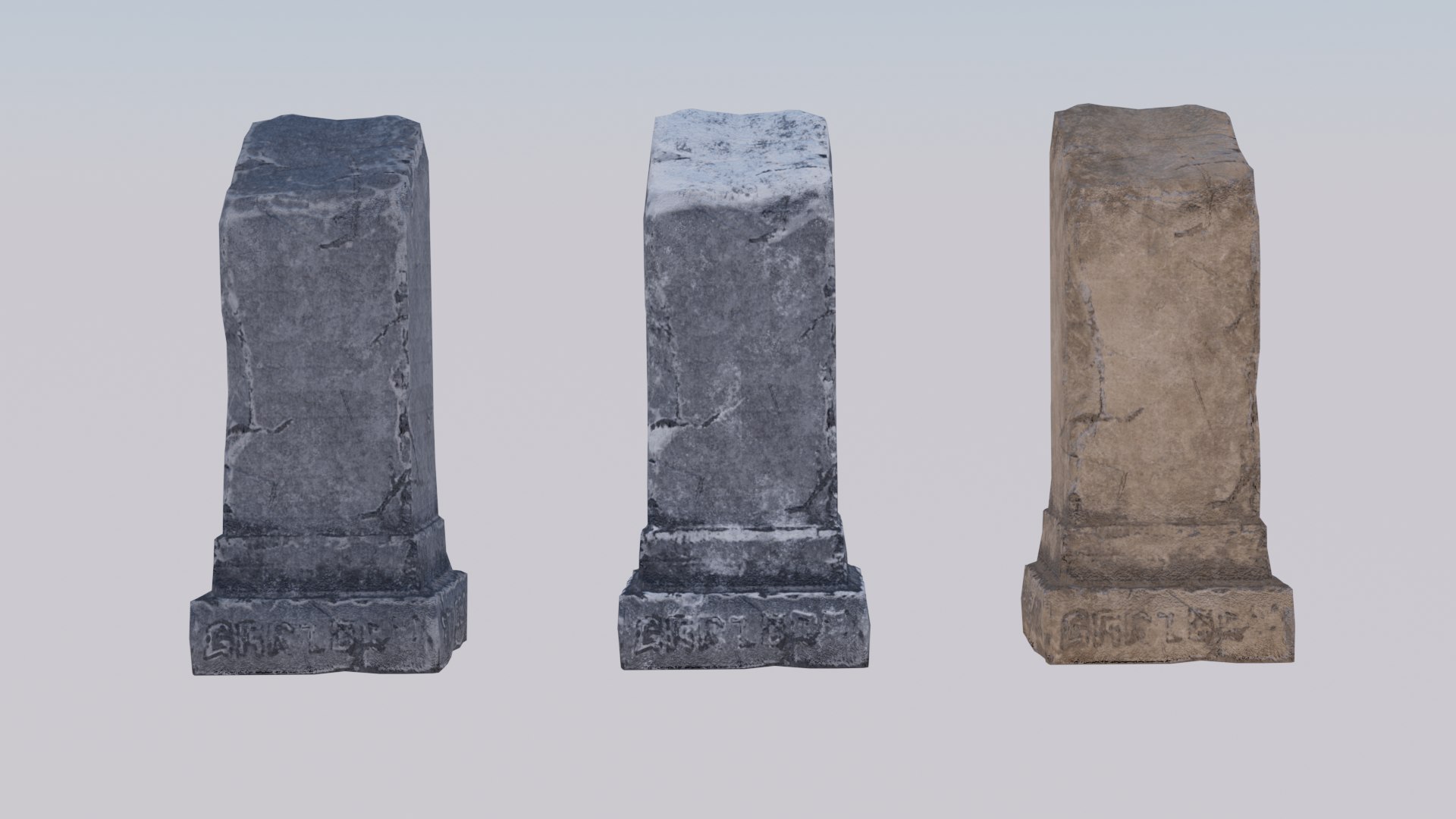Free Broken Stone Pillars 3D - TurboSquid 1991858