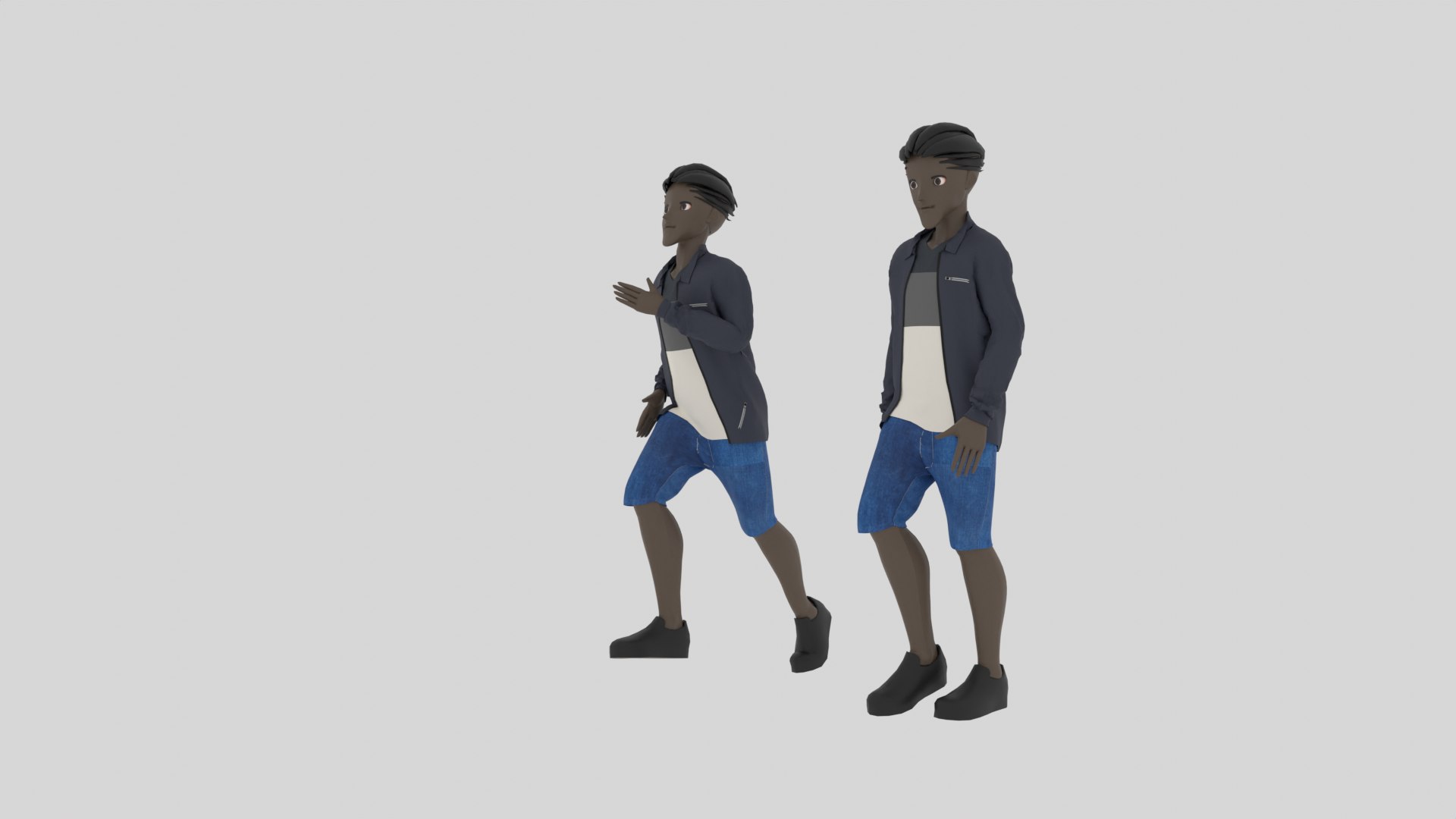 3D Cartoon Character Walking And Running Animation Model - TurboSquid ...