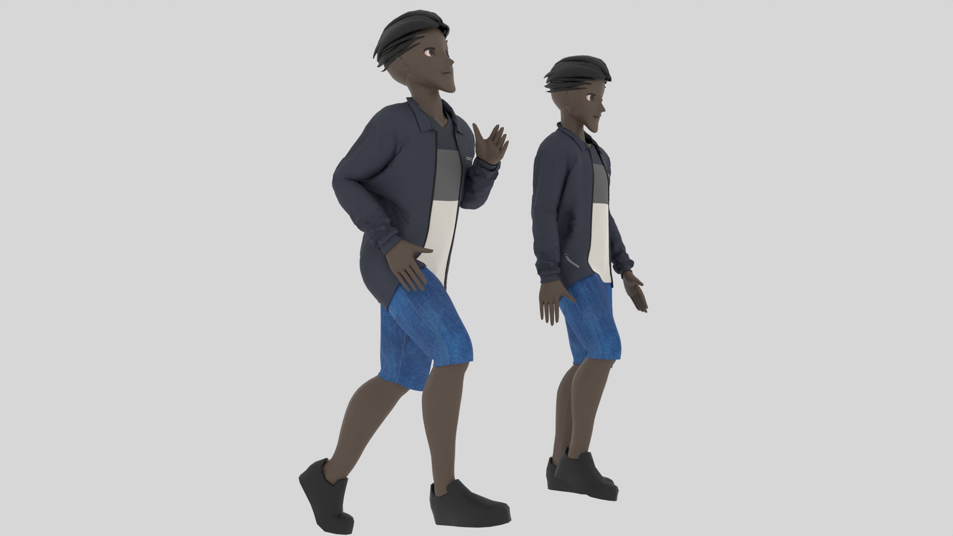 3D Cartoon Character Walking And Running Animation Model - TurboSquid ...