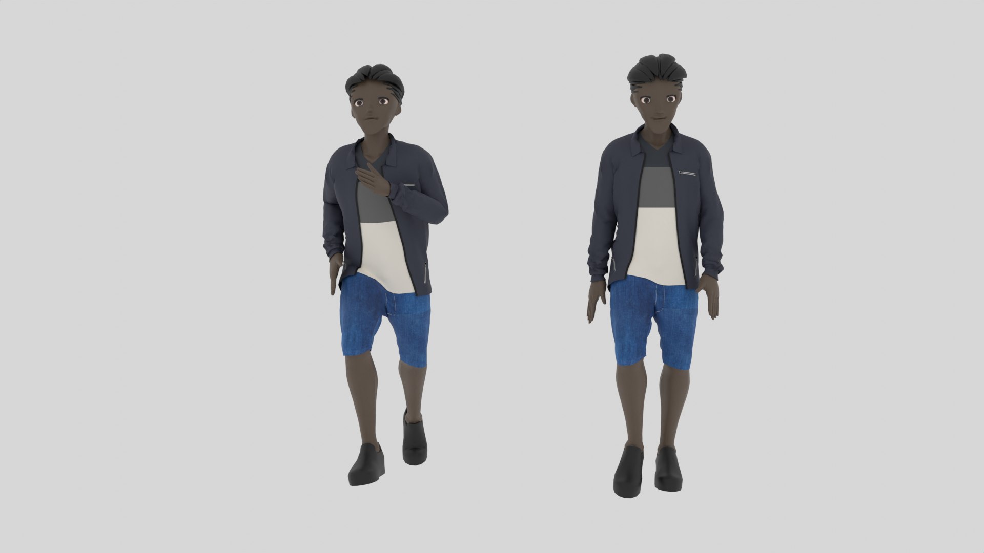 3D Cartoon Character Walking And Running Animation Model - TurboSquid ...