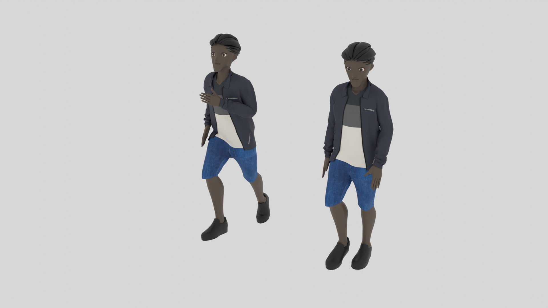 3D Cartoon Character Walking And Running Animation Model - TurboSquid ...