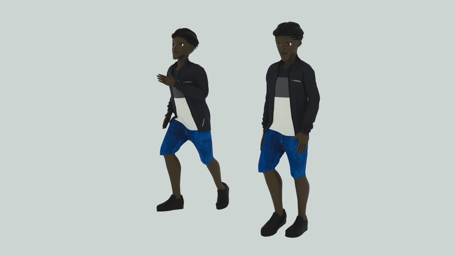 3D Cartoon Character Walking And Running Animation Model - TurboSquid ...