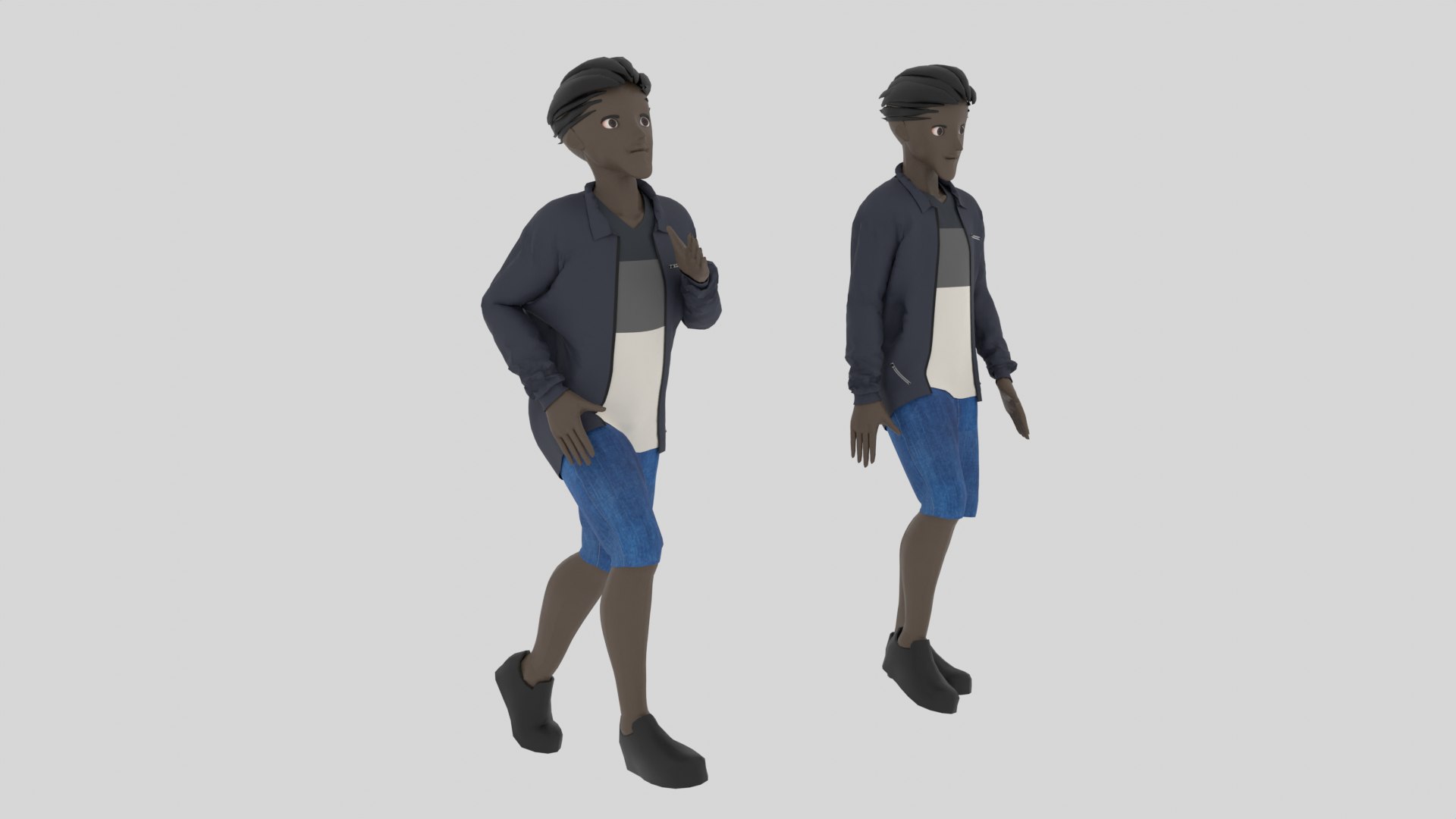 3D Cartoon Character Walking And Running Animation Model - TurboSquid ...