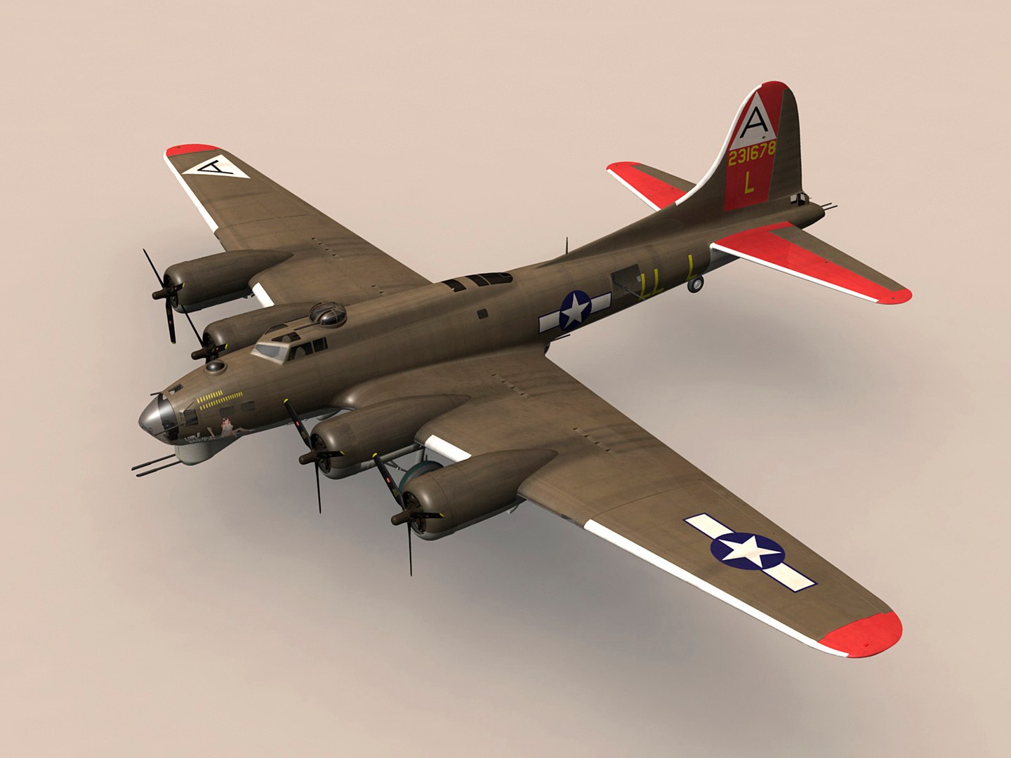 B-17g Flying Fortress B-17 3d 3ds