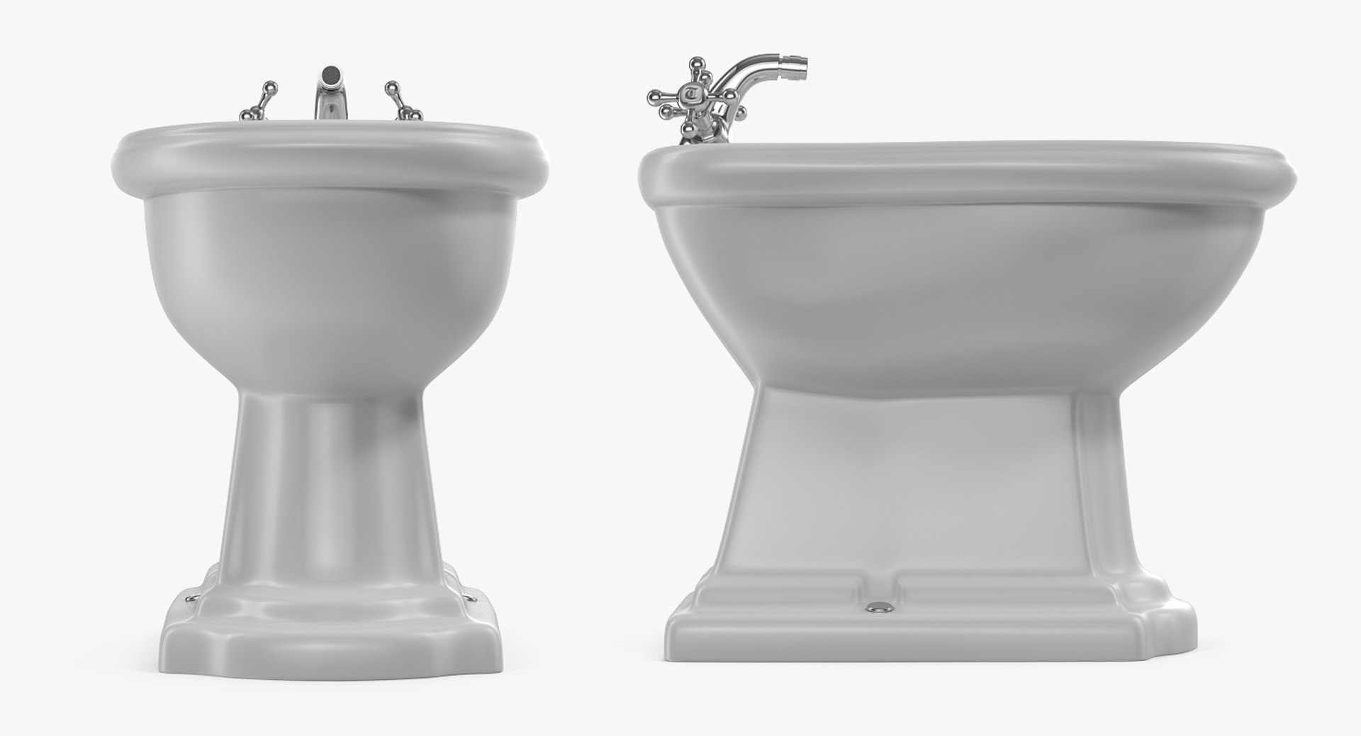 Old Style Classic Bidet 3D Model - TurboSquid 1216886