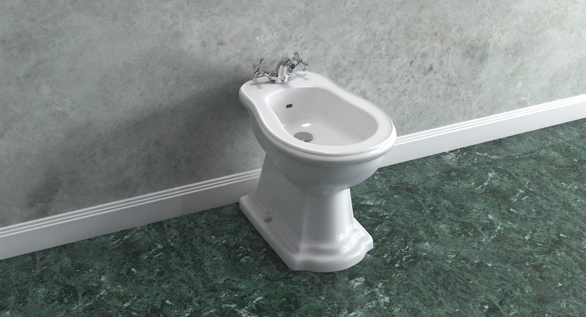 Old Style Classic Bidet 3D Model - TurboSquid 1216886