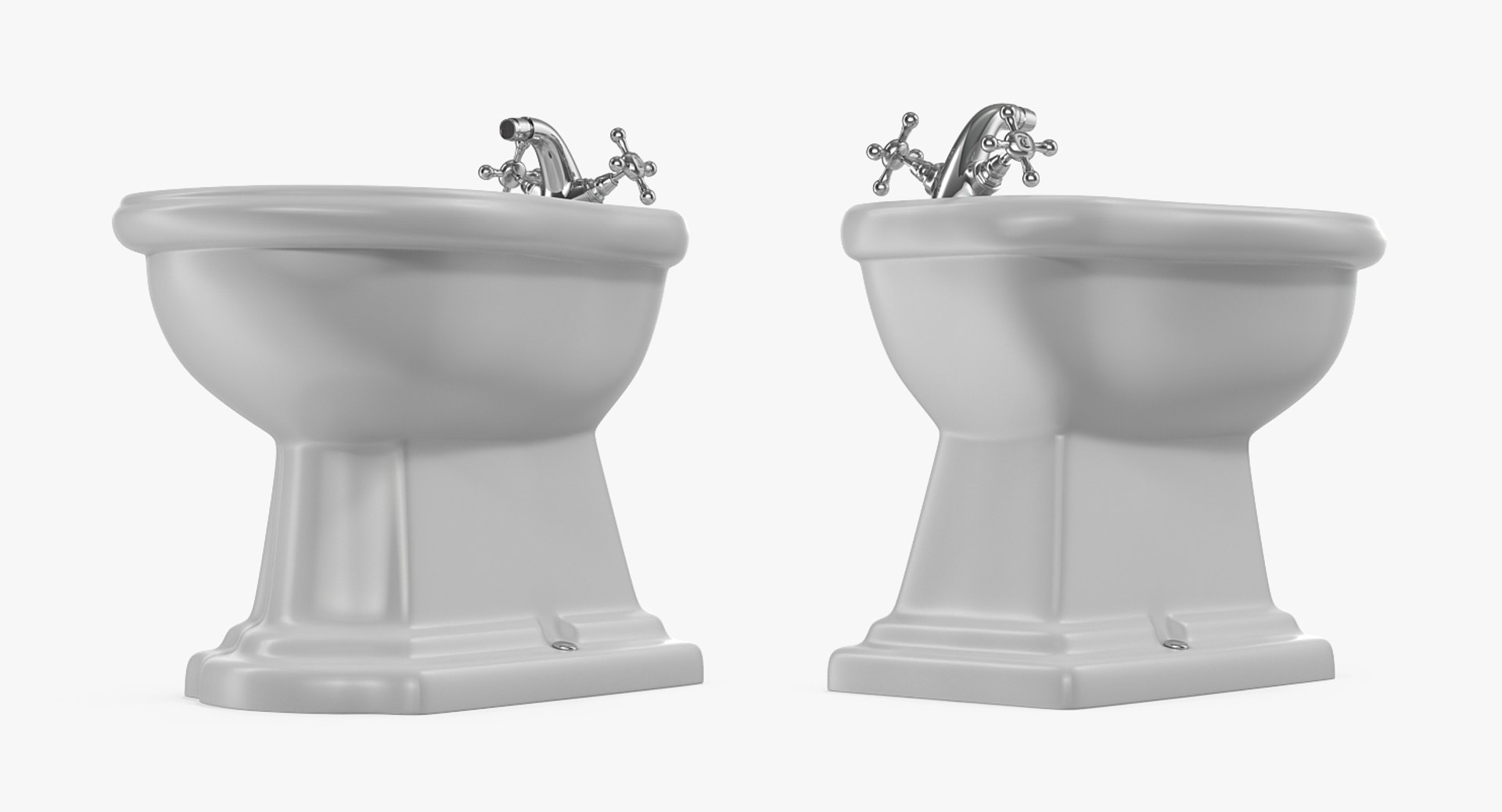 Old Style Classic Bidet 3D Model - TurboSquid 1216886