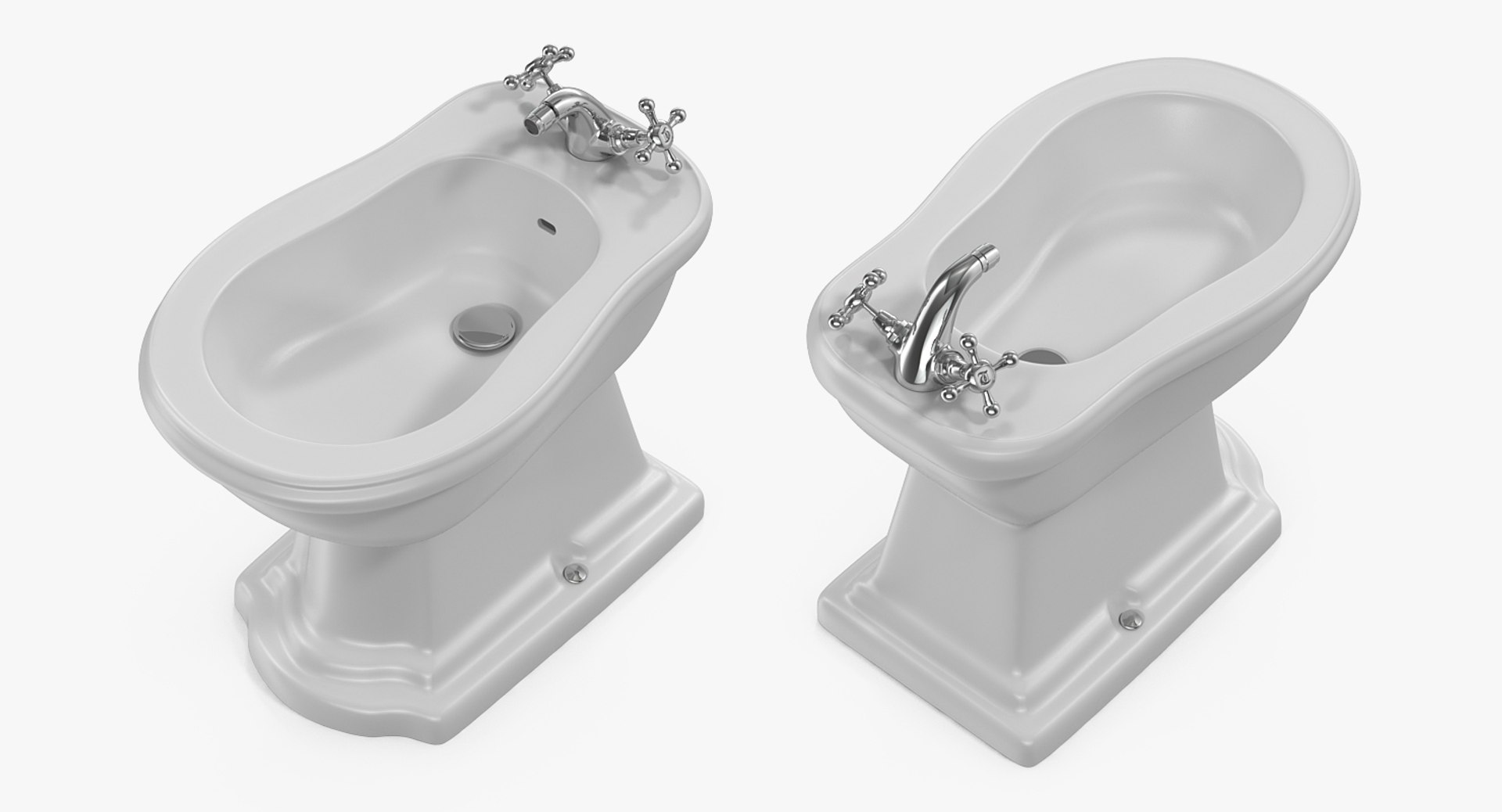 Old Style Classic Bidet 3D Model - TurboSquid 1216886
