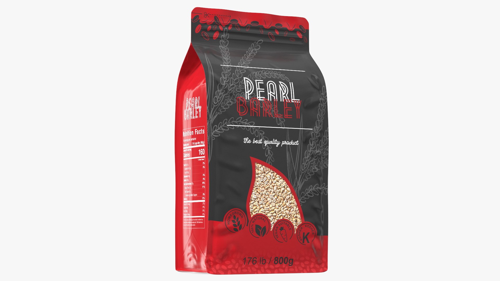 Pearl Barley Package 3D model - TurboSquid 1812172
