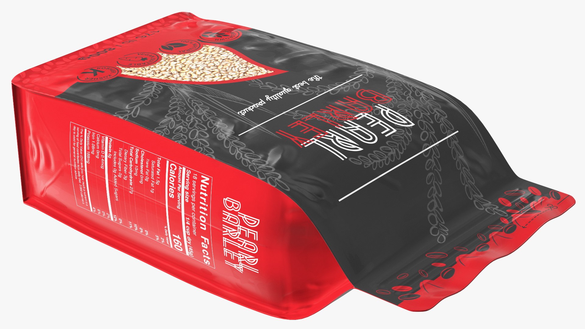 Pearl Barley Package 3D Model - TurboSquid 1812172