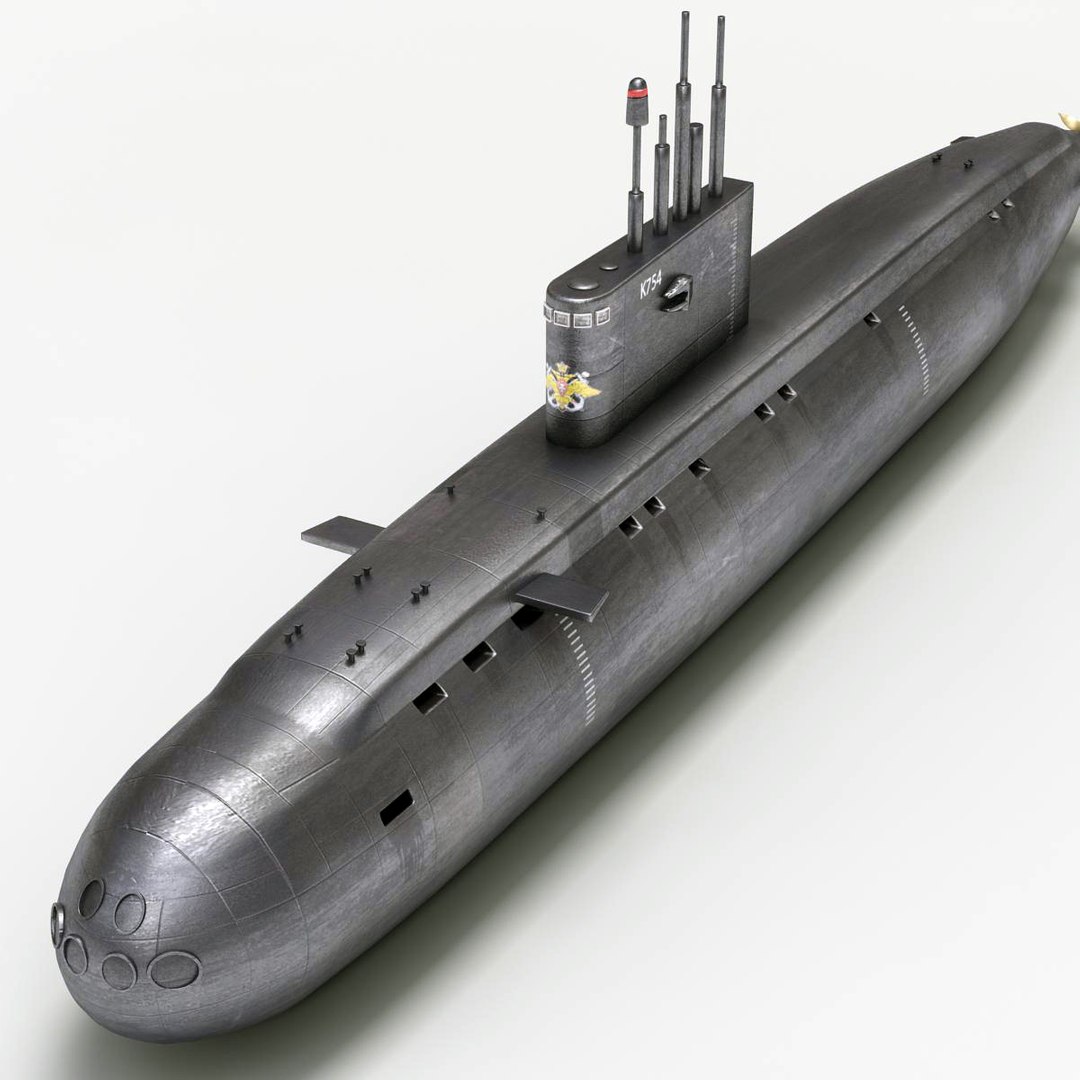 Russian Kilo Class Submarine 3d Model