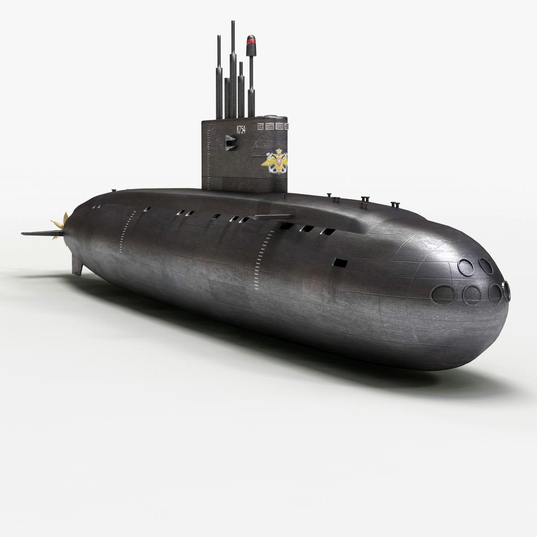 Russian Kilo Class Submarine 3d Model