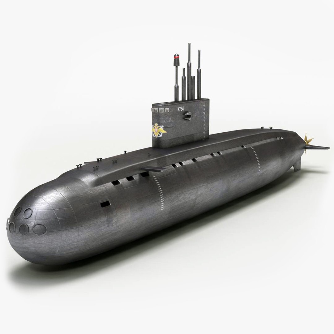 Russian Kilo Class Submarine 3d Model