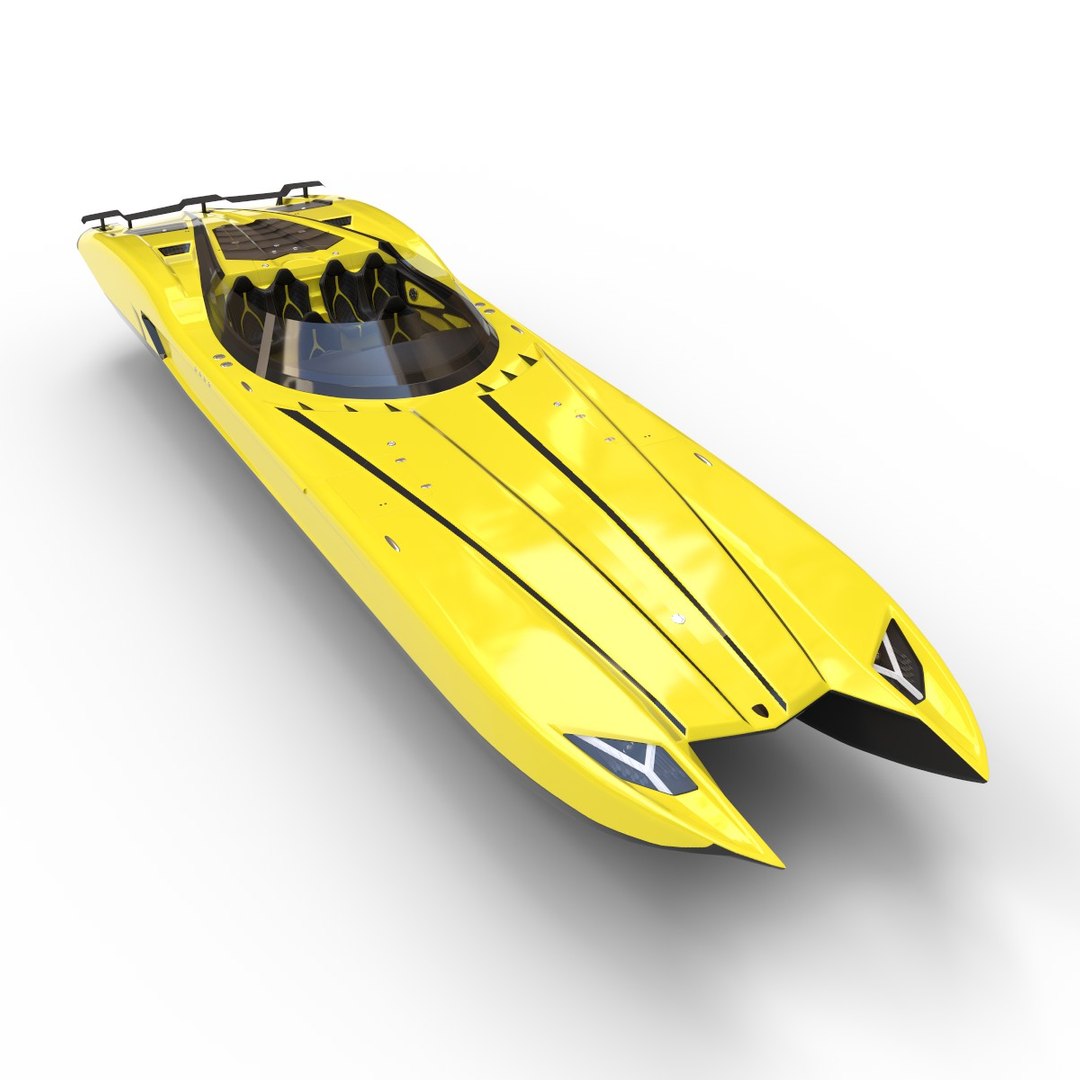 3D Superveloce Speedboat Yellow Model - TurboSquid 2216259