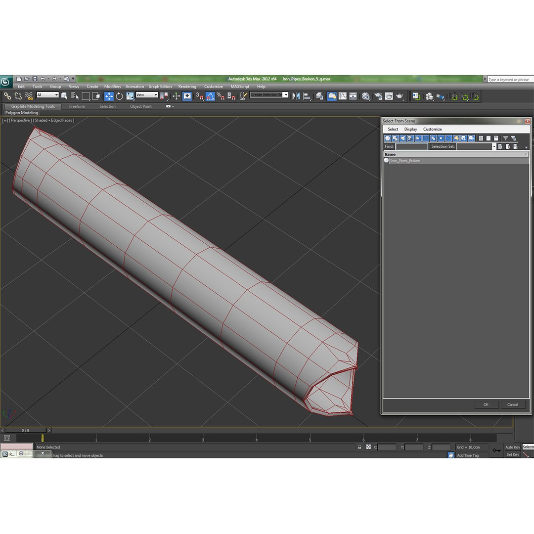 Broken Iron Pipe 5 3d 3ds