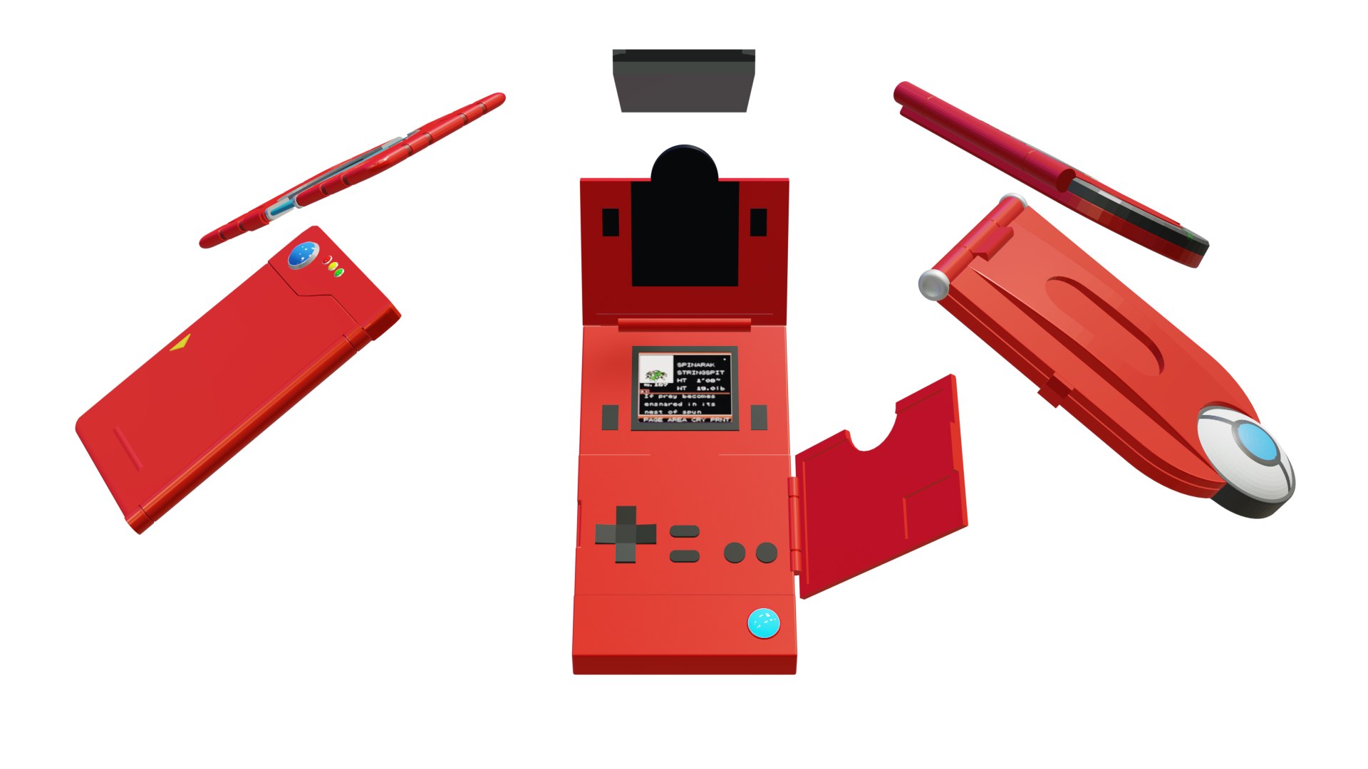 3D Pokedex Collection Kanto To Kalos Model - TurboSquid 2218246