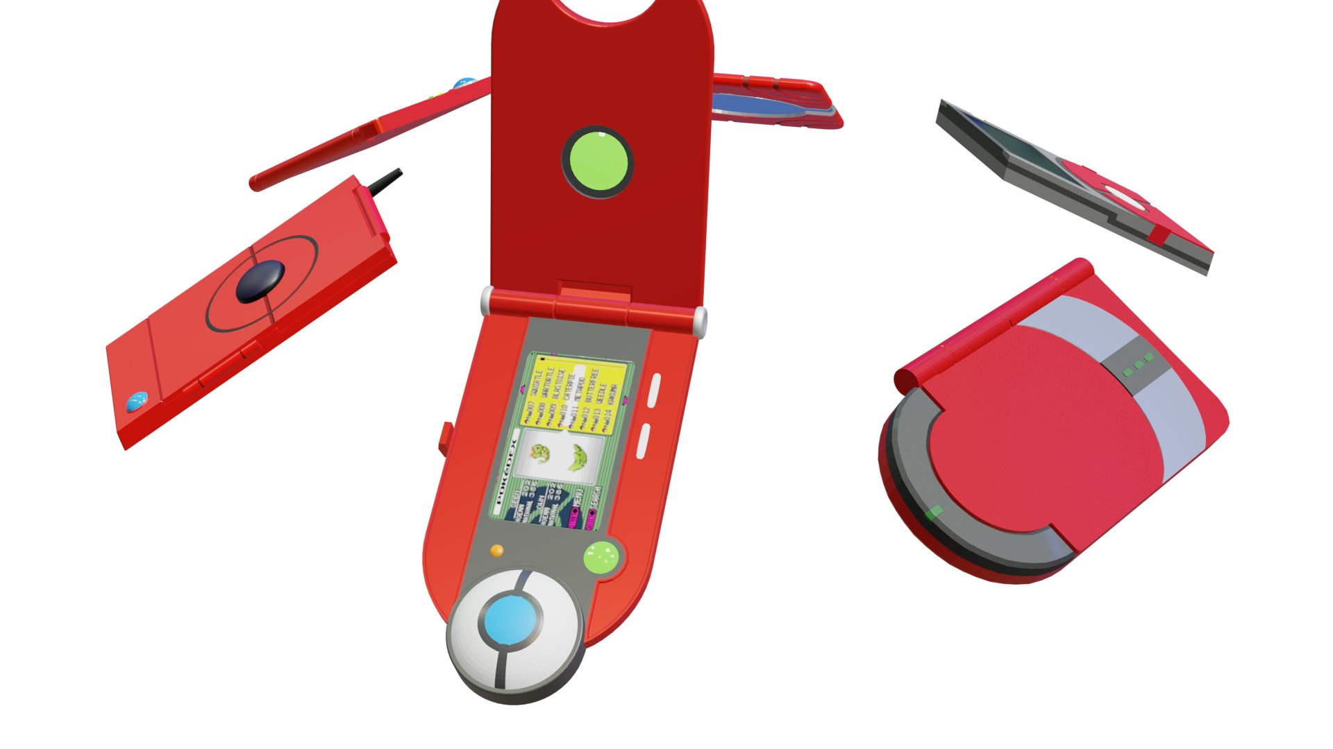 3D Pokedex Collection Kanto To Kalos Model - TurboSquid 2218246