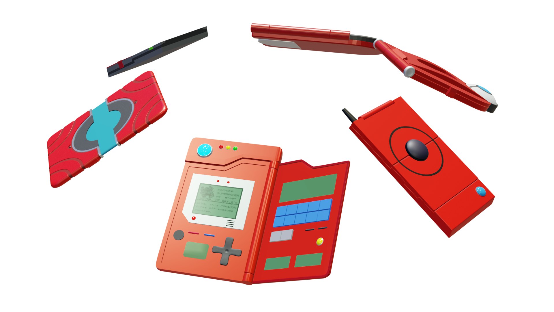 3D Pokedex Collection Kanto To Kalos Model - TurboSquid 2218246